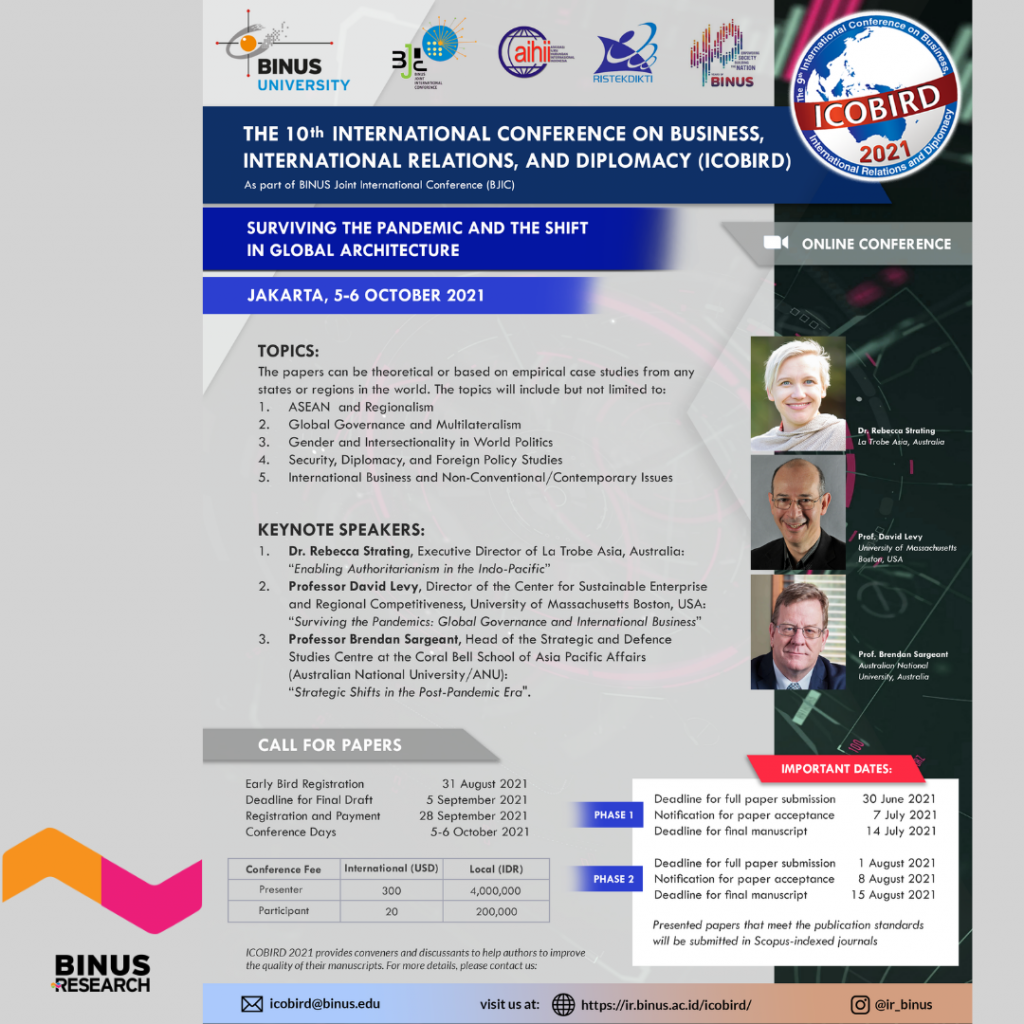 Call for Paper BINUS Joint International Conference (BJIC): ICOBIRD ...