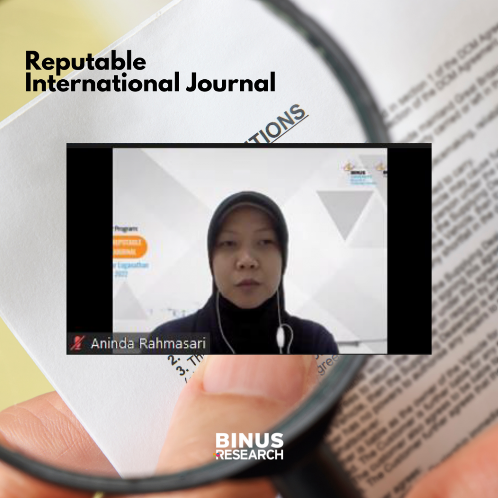 Publishing in Reputable International Journal – Research