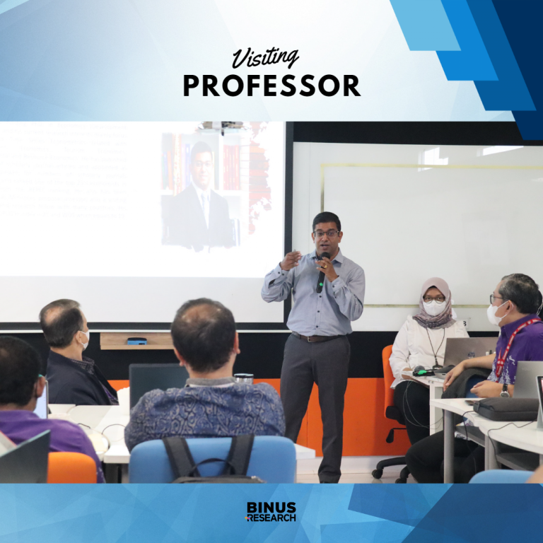 Visiting Professor at Binus Alam Sutera and Anggrek Campus – Research