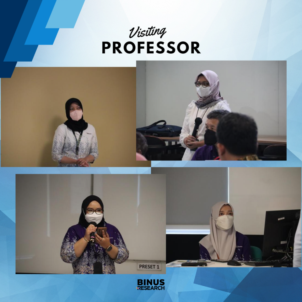 Visiting Professor at Binus Alam Sutera and Anggrek Campus – Research